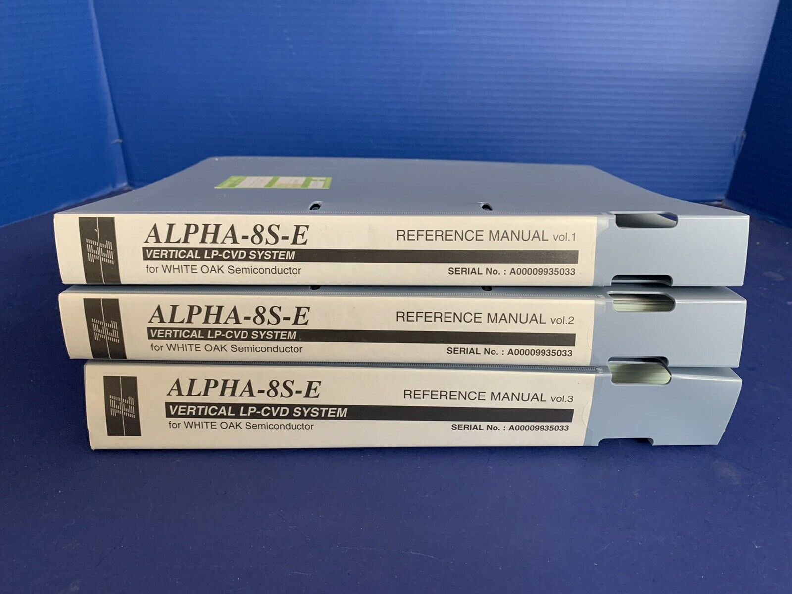 Tokyo Electron ALPHA-8S-E Vertical LP-CVD Reference Manual Volumes 1,2 & 3 | eBay