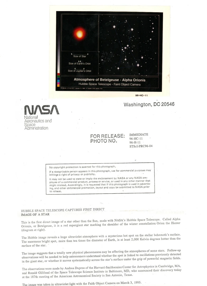 Nasa Press Releases