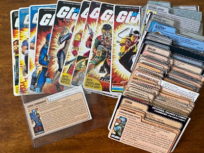 GI Joe Cobra - FILE CARDS - Original Action Figure Accessory LIST YOU ...