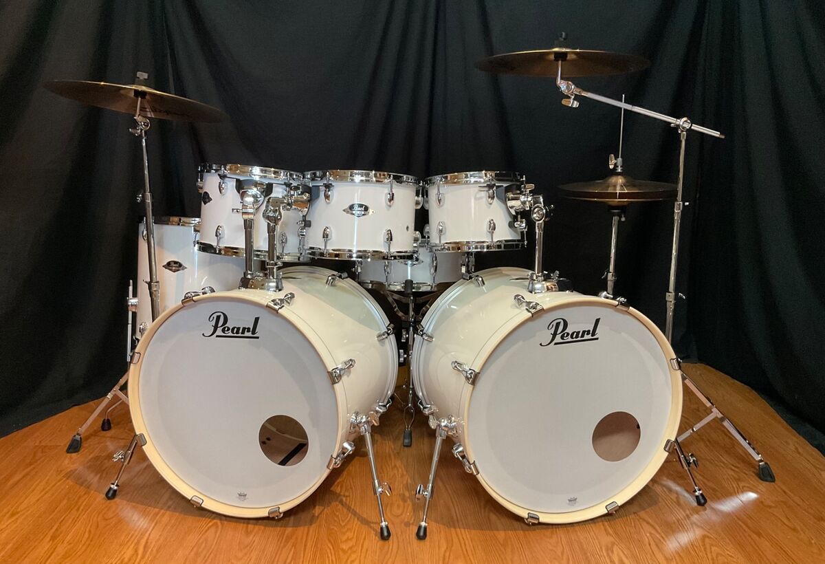 White Pearl Drum Set