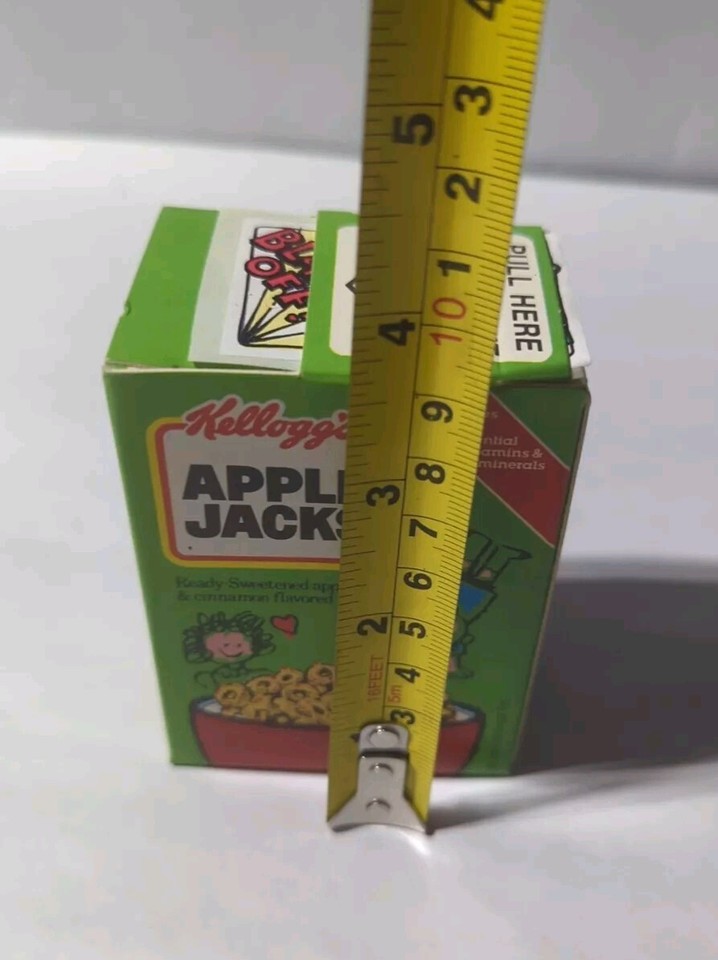 VINTAGE RARE 1983 KELLOGG'S APPLE JACKS MINI CEREAL BOX W/ STICKER ROLL ...