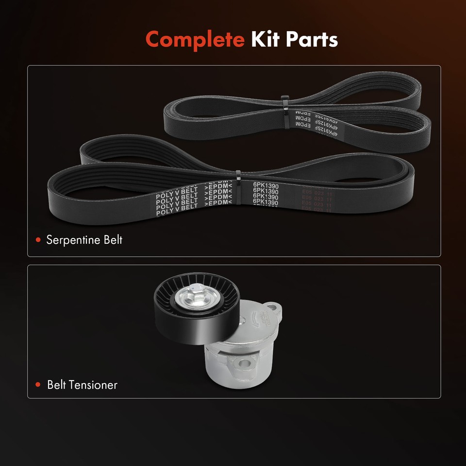 3Pcs Serpentine Belt Drive Component Kit for Ford F-150 11-17 Mustang ...