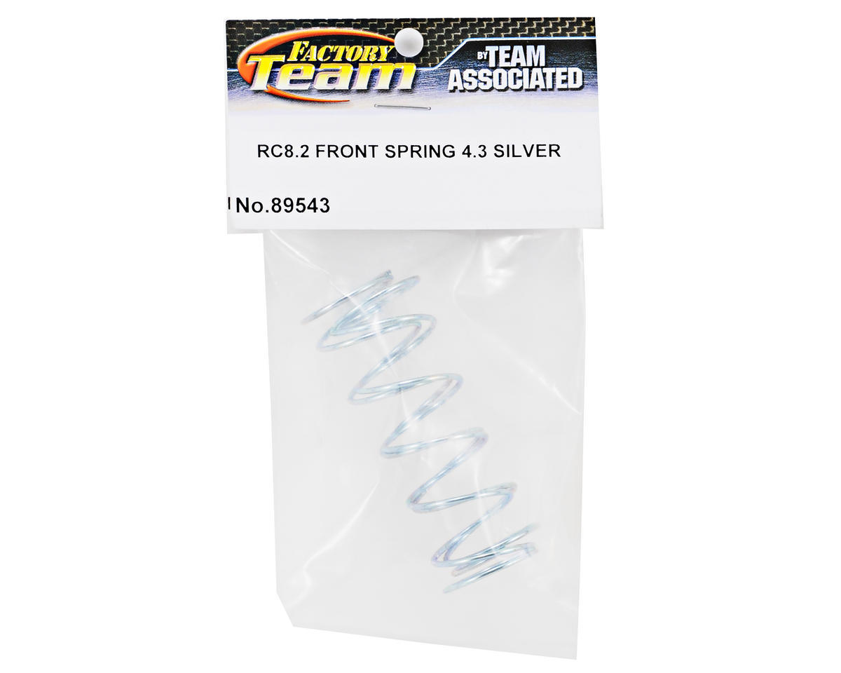 Team Associated RC8.2 / SC8.2 Front Shock Spring Set Silver - 4.3 (2 ...