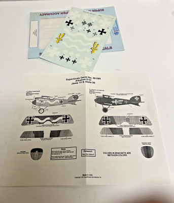 SuperScale No. 48-599 1:48 Albatros D-III Jasta 10 & Jasta 30 Decals ...