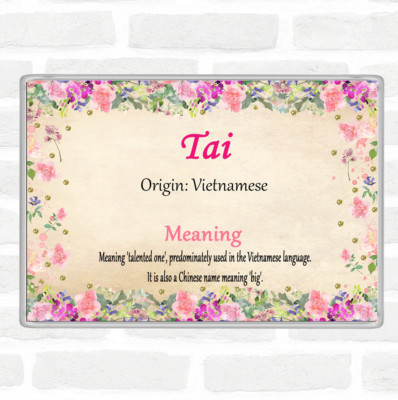 Tai Name Meaning Jumbo Fridge Magnet Floral | eBay UK