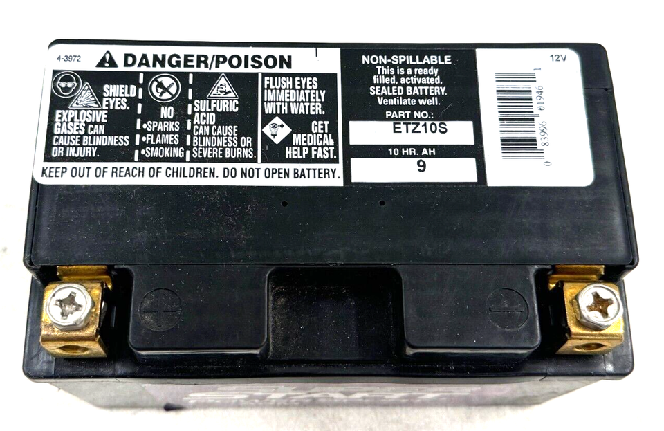 Super Start ETZ10S AGM Motorcycle ATV Powersports Battery | AGM