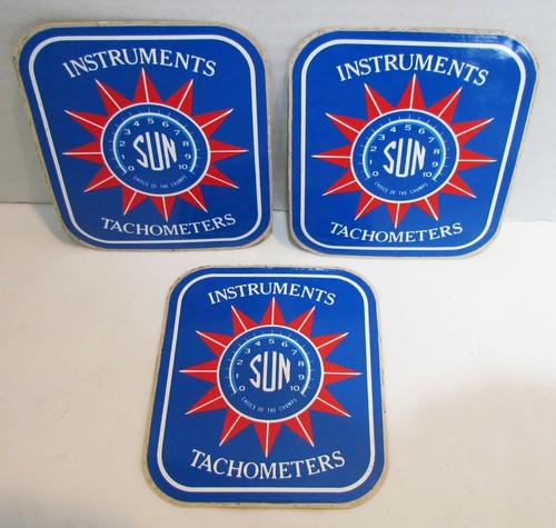 SUN INSTRUMENTS TACHOMETERS LOT OF 3 VINTAGE STICKERS DECALS NASCAR ...
