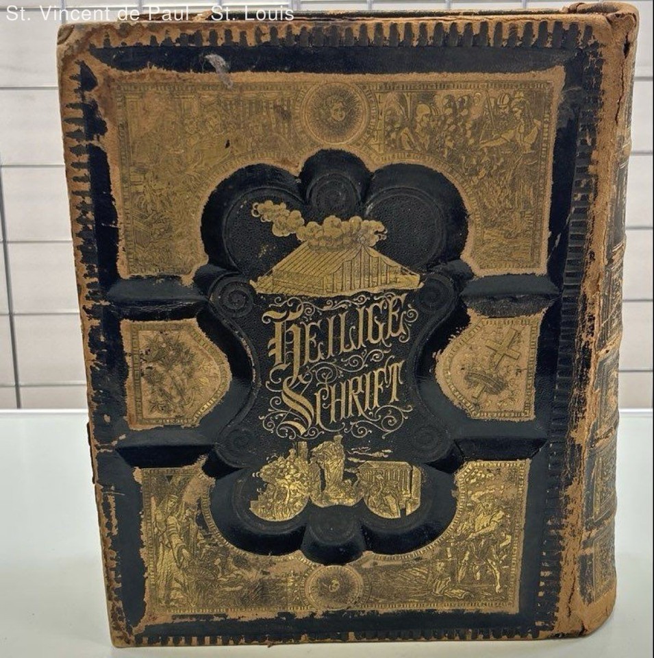 Antique 1895 German "Heilige Schrift" Illustrated Bible - USED CON. | eBay