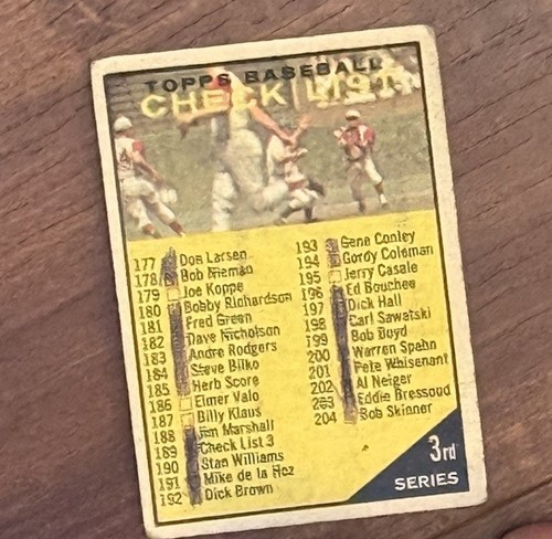 1961 Topps Baseball Card Lot Starter Set Commons Checklists Doubles ...