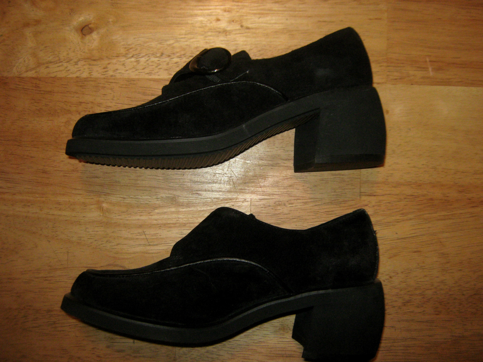 NEW WITHOUT TAGS- WOMEN'S MAINE WOODS SHOES BLACK SUEDE- 2" HEELS ...