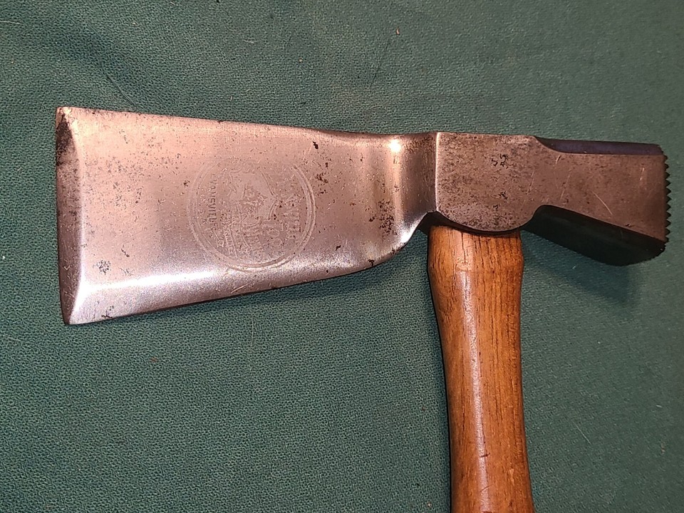 Vintage Embossed Evansville Tool Works Lathing Hatchet Evansville IND ...