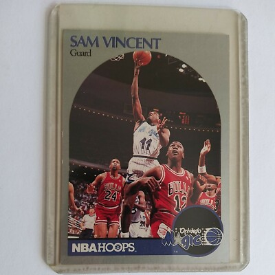 1990 NBA Hoops Sam Vincent Card #223 With Michael Jordan Wearing #12 | eBay