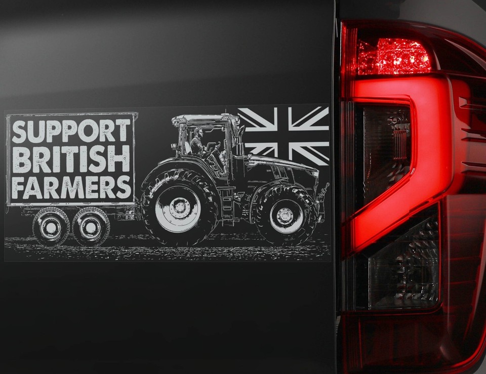 Support British Farmers Sticker, Car Window Sign, Tractor Buy UK ...
