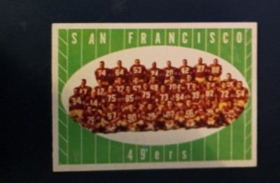 1961 Topps Football - San Francisco 49ers Team #66 exc-mint to nr.mt ...