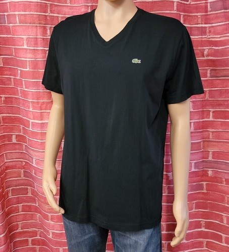 Chemise Lacoste Devanlay Designed France T-shirt Men's 7 Black Cotton ...