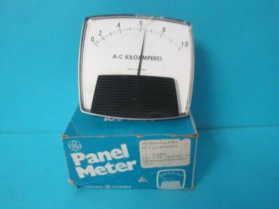 NEW GE PANEL METER 0-1.0 A-C KILOAMPERES 50-250440LSVE1 0-2KA 0-5A 40 ...