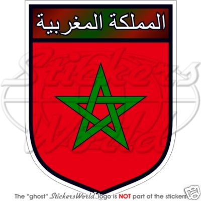 MOROCCO Moroccan Shield, Africa AFRICAN 100mm (4") Vinyl Bumper Sticker ...