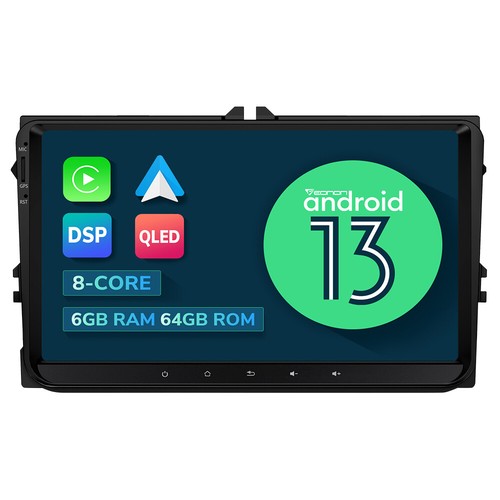 8-Core Android 13 CarPlay Car Stereo Head Unit GPS Nav Radio For VW ...