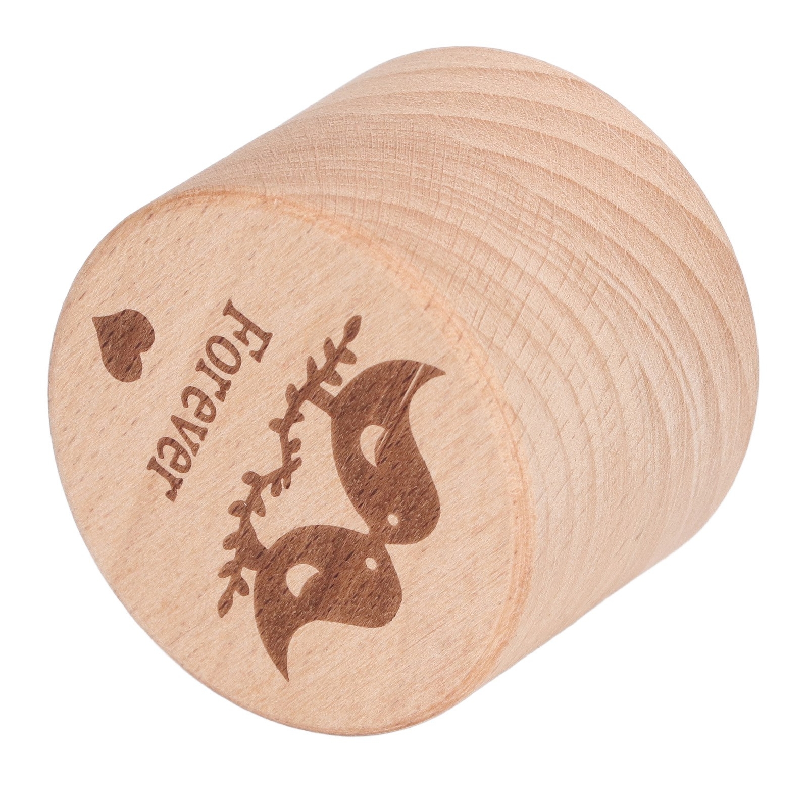 Wooden Ring Box Antique Round Portable Proposal Wood Ring Case For ...