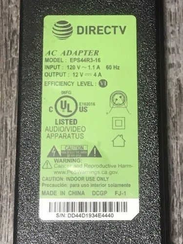 DIRECTV (EPS44R3-16) 12V 4A 60Hz AC Adapter Power Supply | eBay