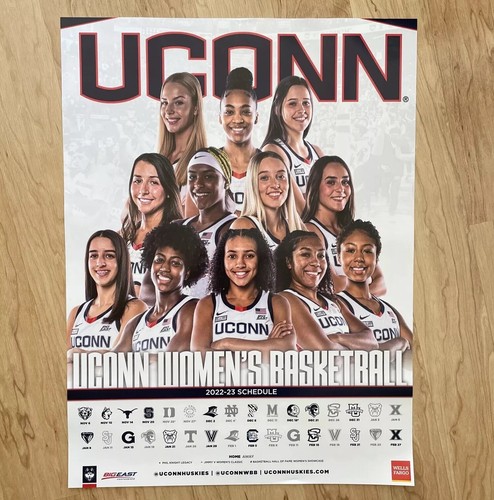 2022-23 PAIGE BUECKERS UCONN WOMENS BASKETBALL TEAM POSTER 18x24 ...