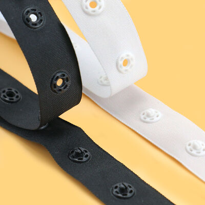 Polyester Sewing Snap Fastener Tape Ribbon 50 Yards | eBay