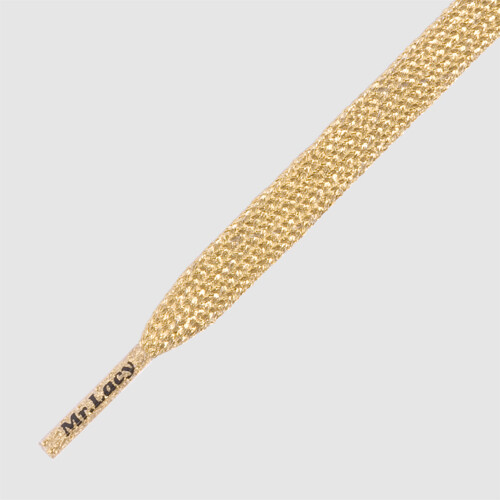 Laces Mr Lacy Flatties Gold, Flat shoelace, premium-quality laces | eBay