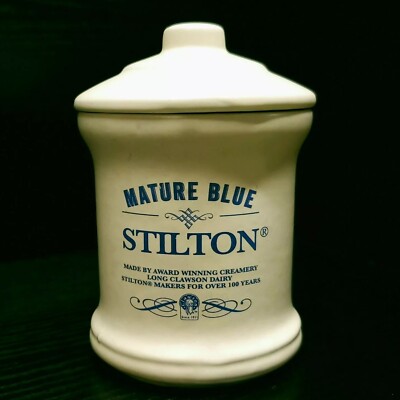 Vintage Long Clawson Blue Stilton Cheese Jar Pot with Lid Made in ...
