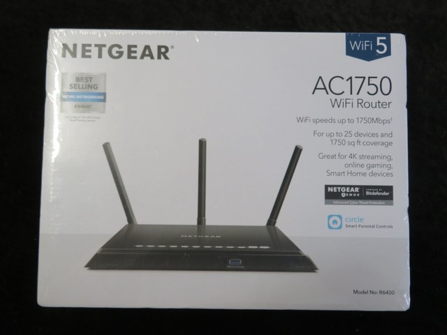 Netgear AC1750 R6400-100NAS 1300 Mbps 4-Port Gigabit Wireless AC Router ...