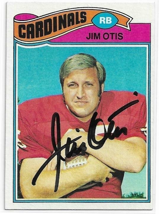 JIM OTIS Autographed Signed 1977 Topps Football card #62 St Louis ...