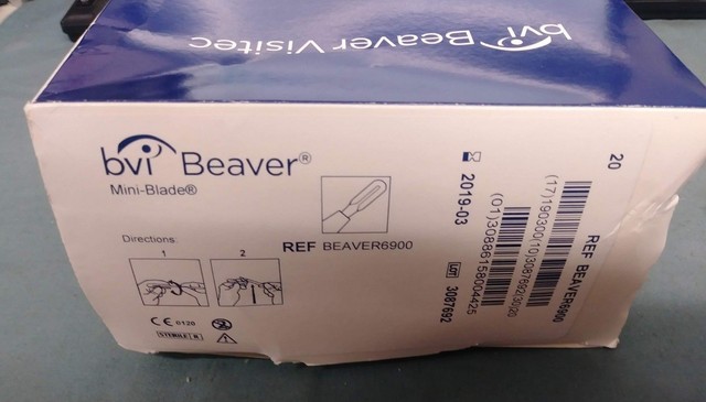 BOX OF 20 BEAVER VISITEC BEAVER6900 MINI-BLADE #69 STERILE IN DATE ...