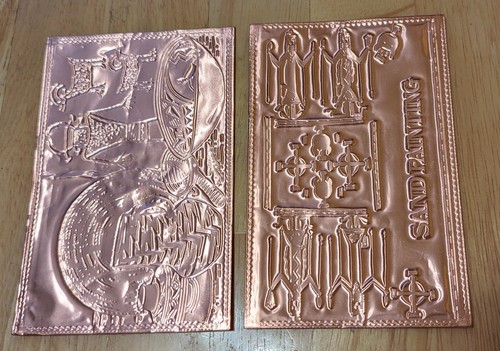 Two NEW Embossed Copper Kopper Kard Postcards-Two different scenes-See ...