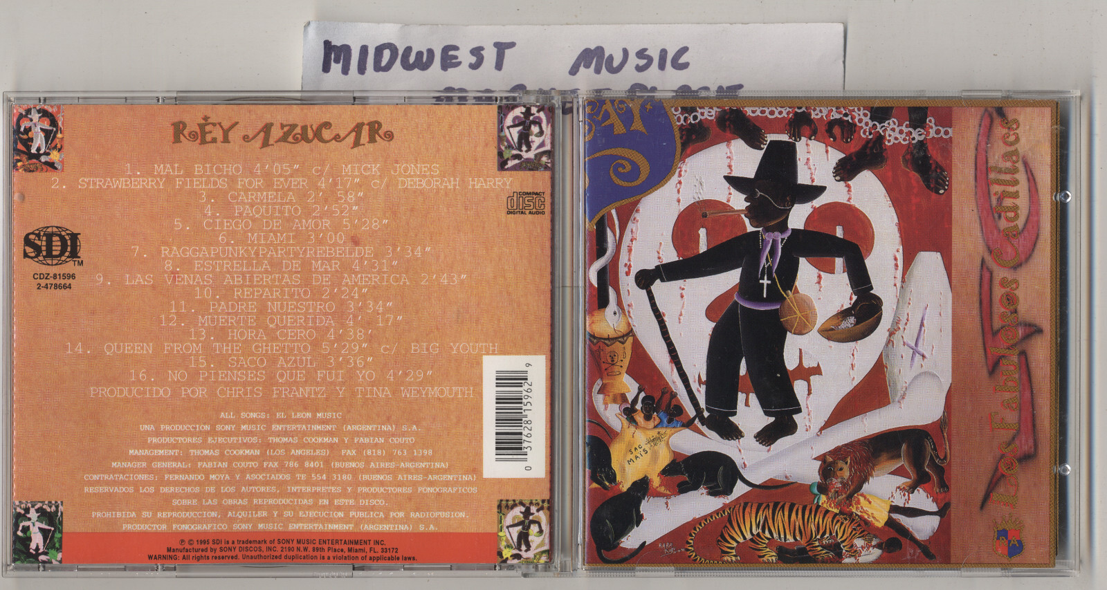 Los Fabulosos Cadillcas - Rey Azucar - Near-MINT CD - Argenitine Pop ...