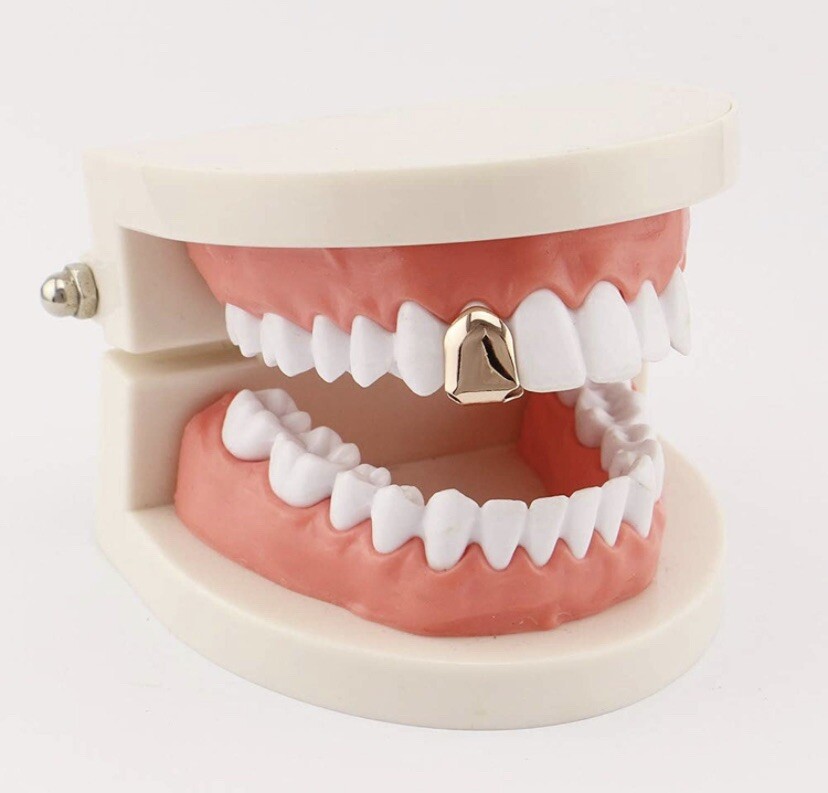 Gold Tooth Cap Custom Fit Hip Hop Grillz With Silicone Mold Universal ...
