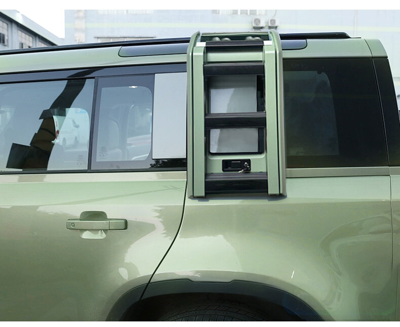 Deployable Side Mounted Ladder Grasmere Green Window Step For Defender ...