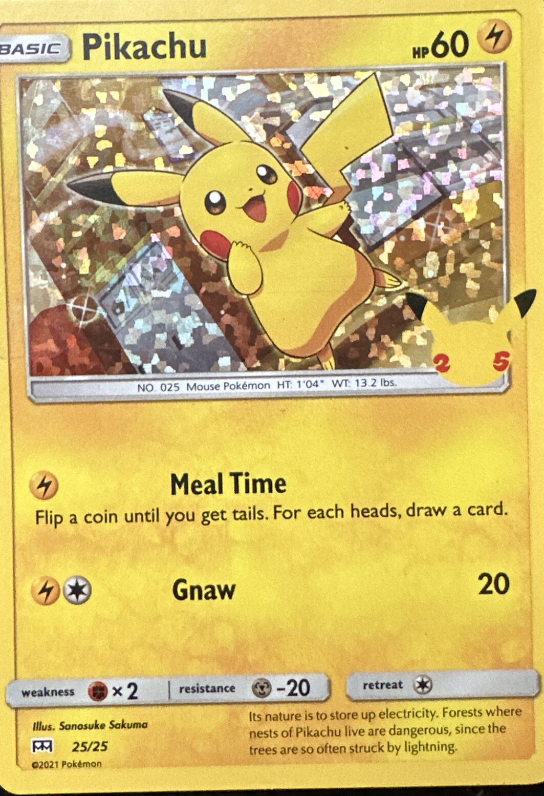 Pokemon Mcdonalds 25th Anniversary Pikachu Holo Card 2021 25/25 Mint | eBay