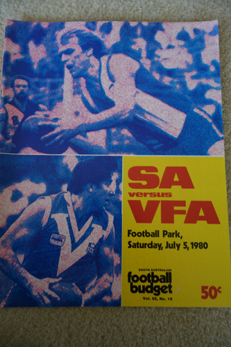 RARE 1980 SANFL FOOTBALL RECORD SOUTH AUSTRALIA v VFA | eBay