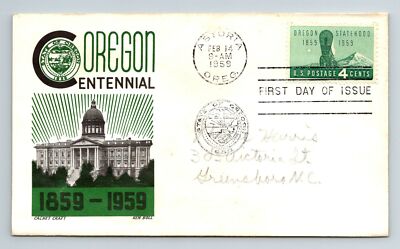 1959 FDC Oregon Centennial - Astoria - E51 | eBay