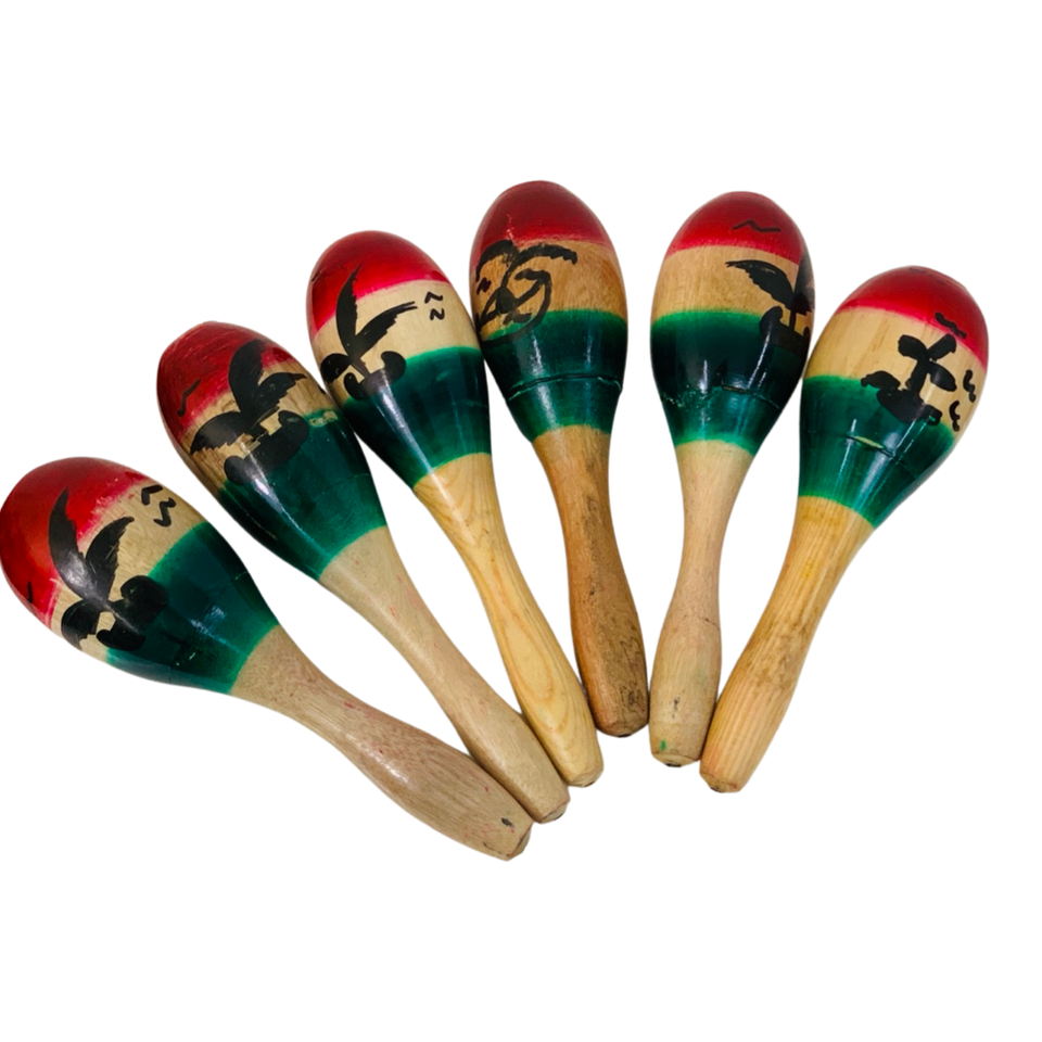 Traditional Mexican 3 color Maracas - Pack of 3 (Total of 6 maracas) | eBay