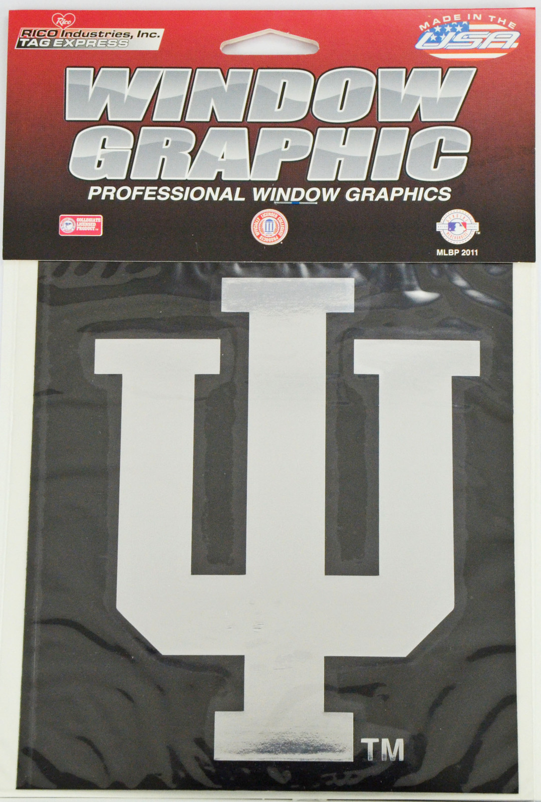 IU Indiana University Window Graphic - Metallic Silver Chrome Vinyl ...