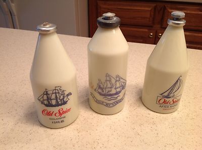 Vintage Lot of 3 bottles Old Spice Aftershave, Cologne, Talcum Powder ...