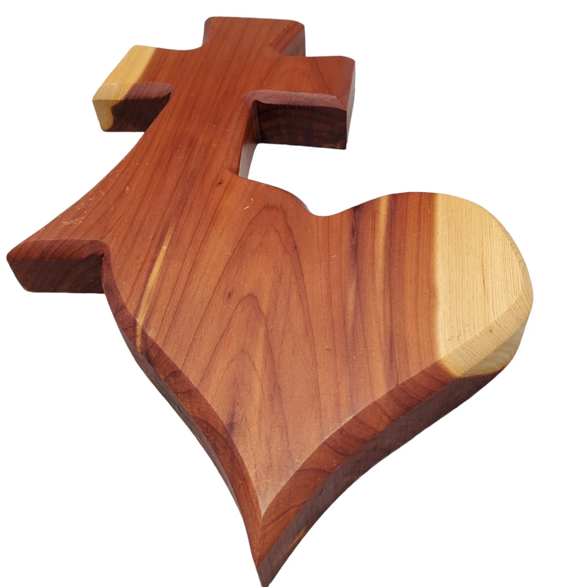 A Wooden Cross With Heart