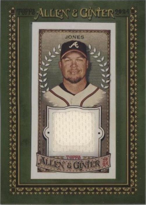 2024 Topps Allen & Ginter - Mini Framed Relics Chipper Jones #MFR-CJ ...