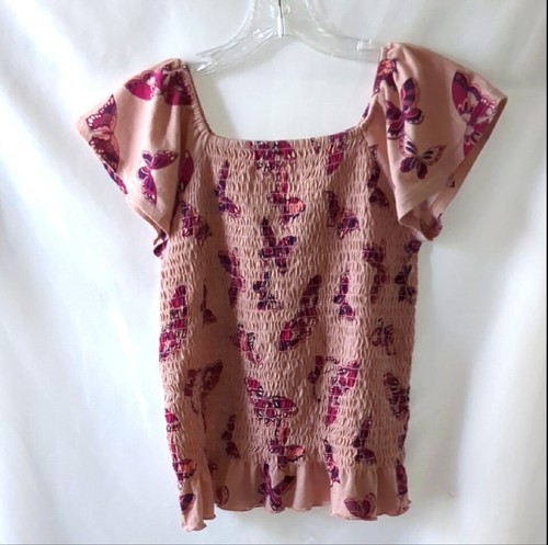 Girls Butterfly Print Smock Top | eBay