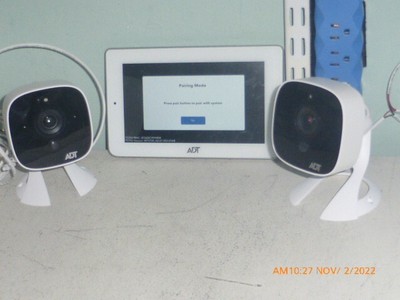 ADT Color Touchscreen Security System + 2 ADT Dual Cameras OC845 ...