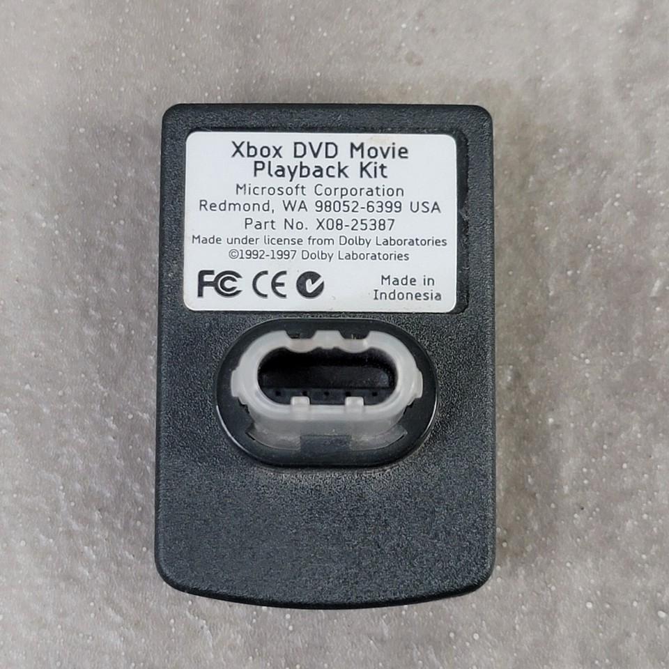 Microsoft Original Xbox DVD Movie Playback Kit Receiver Adapter Plug In ...