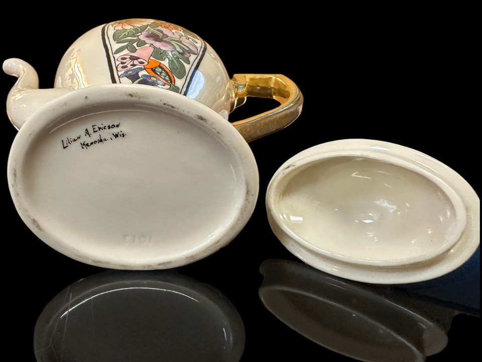 Lenox Belleek, Coffee Pot, Creamer, & Sugar, Artist Signed, 1889-1906 ...