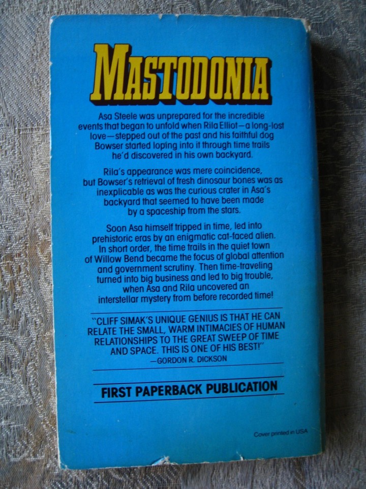 Clifford D. Simak - Mastodonia - 1978 - paperback | eBay