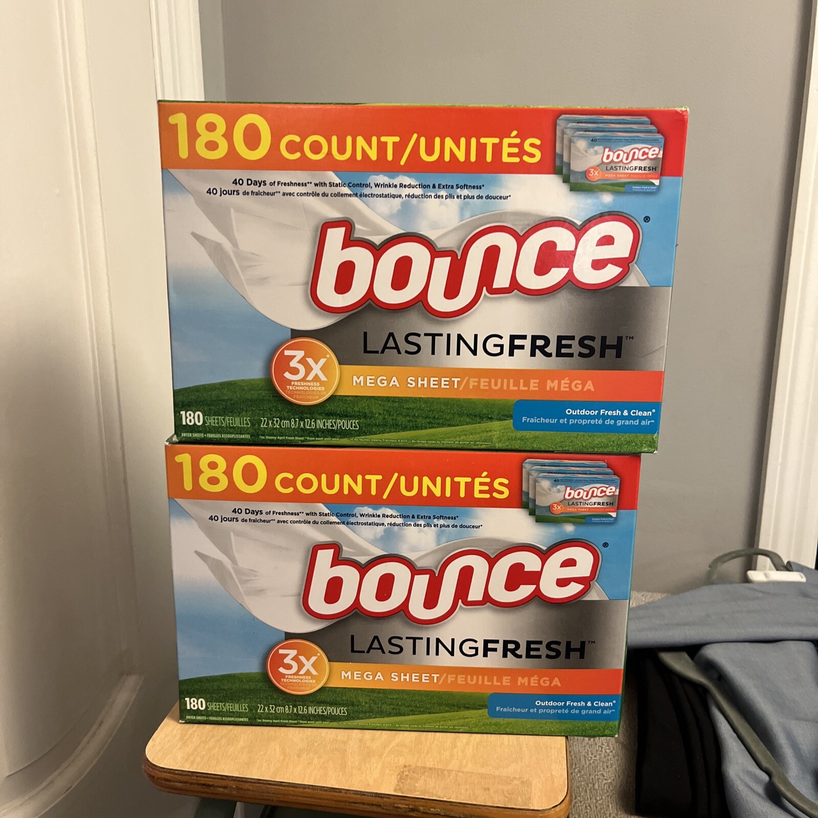 Bounce WrinkleGuard Mega Dryer Sheets Fabric Softener Sheets, 180 Count ...