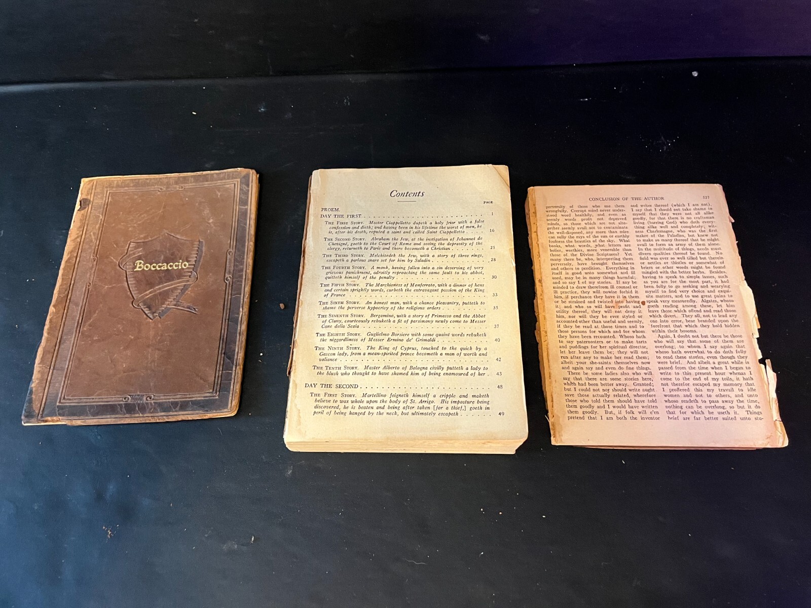 The Decameron by Giovanni Boccaccio Soft Leather Book early 1900s | eBay